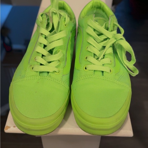 Vans | Shoes | Vibrant Neon Green Van Sneakers | Poshmark